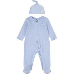 Levi's® kids LEVI'S KIDS Neugeborenen-Geschenkset »LVN FOOTED COVERALL & HAT SET«, 2 Stk. UNISEX lt mist htr 3 (68) 2-tlg. Set von Levi's Kids for Babys