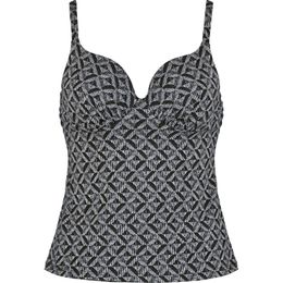 Naturana Tankini-Top »Beautiful Beaches«, 1 vorgeformte Cups, mit Bügel, Musterdesign, verstellbare Träger, bequem black print 36 - Cup B Cup B 36...