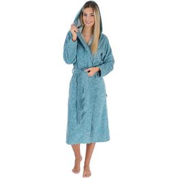 WEWO-Fashion WEWO FASHION Damenbademantel &raquo;4630&laquo; 1 Stk. kuschelig weich ocean S L&auml;nge: 120 cm Velours