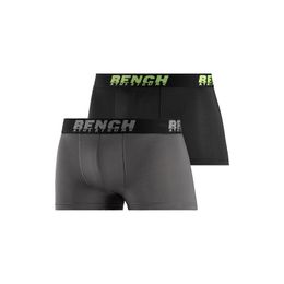 Bench. Funktionsboxer »Boxershorts für Herren«, 2 Stk. Unterhosen mit sportiver Optik aus Microfaser-Qualität grau, schwarz XXL - 2 Stk. 2 Stk. XXL...