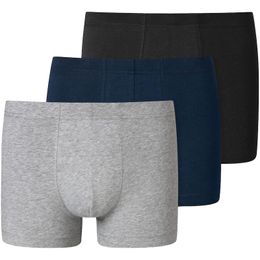Schiesser Boxer »95/5«, mit tonalem Komfortbund 901-schwarz/dunkelblau/grau-melange 7 (XL) 7 (XL) Herren-Boxershorts von Schiesser