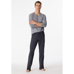 Schiesser Pyjama »selected! premium inspiration«, 2 Stk. mit praktischer Knopfleiste 203-anthrazit 98 98 Langer Schlafanzug für Herren von Schiesser
