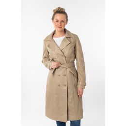 Mauritius Ledermantel »GWTaruh OT« 2 femininer Leder-Trenchcoat mit Bindegürtel beige XXL