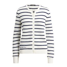 Lauren by Ralph Lauren Lauren Ralph Lauren Strickjacke Damen Gr&ouml;&szlig;e L marine / wei&szlig;
