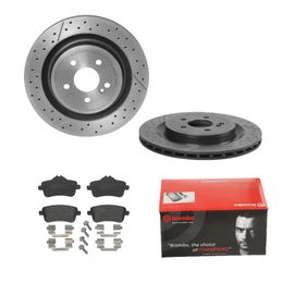 Brembo Bremsensatz-Hinterachse COATED DISC LINE / STANDARD IJDTIDJM18 Bremsensatz, Scheibenbremse hinten rechts links innenbel&uuml;ftet 330mm f&uuml;r MERCEDES