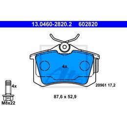 ATE Bremsensatz-Vorn und hinten Bremsensatz, Scheibenbremse vorne rechts links bel&uuml;ftet 266mm f&uuml;r SKODA PEUGEOT SEAT CITRO&Euml;N VAUXHALL VAG OPEL E172197