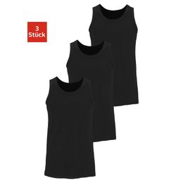 H.I.S. H.I.S Tanktop »Unterhemd für Herren«, 3 Stk. mit Rundhals aus Baumwolle schwarz 4/S 4/S Herren Tanktop im 3er Pack