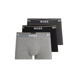 BOSS Herren BOSS Boxer &raquo;TRUNK 3 PACK&laquo; 3 Stk. BOSS Schriftzug auf dem Bund grau XL, 3 Stk.