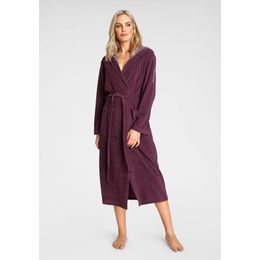 Kangaroos Damenbademantel &raquo;Dalia, ideal f&uuml;r Sauna & Spa, Standardl&auml;nge & &Uuml;berl&auml;nge&laquo; 1 Stk. Uni-Farben mit Streifen, Taschen, leicht, XS-3XL, auch in 
