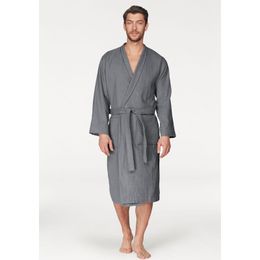 my home Unisex-Bademantel &raquo;Travel, ideal f&uuml;r Sauna & Spa, Hotelbademantel, Morgenmantel&laquo; 1 Stk. f&uuml;r Damen & Herren, leichte Qualit&auml;t, langer 