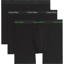 Calvin Klein Underwear Boxer &raquo;CK lg Boxer&laquo; 3 Stk. mit l&auml;ngerem Bein BLACK W/ BLUE SHADOW/SUPREME XL (54) - 3 Stk. 3 Stk. XL (54) Lange Boxer von...