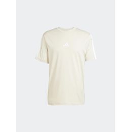 adidas Sportswear Funktionsshirt 'Essentials 3' Herren Gr&ouml;&szlig;e S beige / wei&szlig;