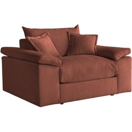 XXL-Sessel Home Affaire, B:151cm H:93cm T:123cmterracota, 100% Polyester, Sessel, "Soft&Cosy, B: 151 cm"