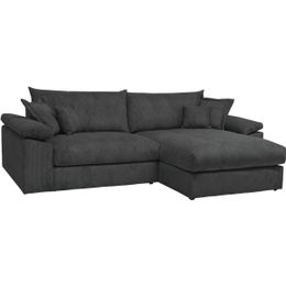 Ecksofa Home Affaire, B:303cm T:187cmschwarz, 100% Polyester, Wohnzimmer, Sofas, "Soft&Cosy XXL L-Form, B: 303 cm"