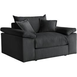 XXL-Sessel Home Affaire, B:151cm H:93cm T:123cmschwarz, 100% Polyester, Sessel, "Soft&Cosy, B: 151 cm"