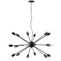 Brilliant Pendelleuchte "Dree", schwarz (schwarz matt), 18, &Oslash; 90,5cm, Leuchten, H&ouml;he 140 cm, &Oslash; 90,5 cm, E27, Metall, Pendelleuchte