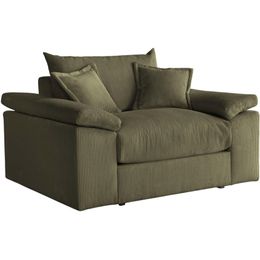 XXL-Sessel Home Affaire, B:151cm H:93cm T:123cmolive, 100% Polyester, Sessel, "Soft&Cosy, B: 151 cm"