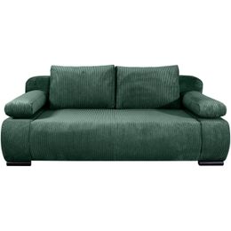 Schlafsofa Collection AB, B:200cm H:85cm T:98cmflaschengrün, 100%Polyester, Kinderzimmer, Sofas, "Moritz", mit Bettfunktion und Bettkasten,