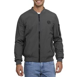 Blouson INDICODE "INBerto", Herren, Gr. S, grau (dunkelgrau), Web, Obermaterial: 100% Polyester, unifarben, regular fit, Jacken