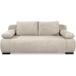 Schlafsofa Collection AB, B:200cm H:85cm T:98cmnatur, 100%Polyester, Kinderzimmer, Sofas, "Moritz", mit Bettfunktion und Bettkasten, komfortabler