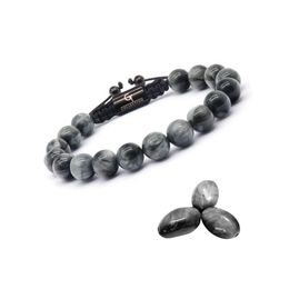 GT Collection Armband 'Single-Bead' Herren Gr&ouml;&szlig;e 20 cm grau