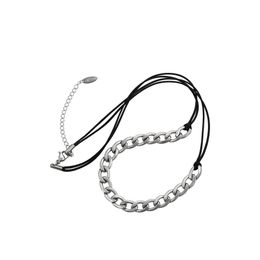 NAEMI Kette Damen Gr&ouml;&szlig;e One Size schwarz / silber