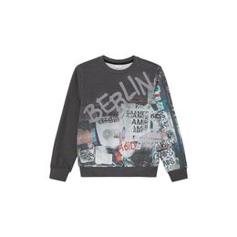 s.Oliver Sweatshirt Jungen Gr&ouml;&szlig;e 164/170 grau / petrol / lachs