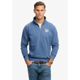 Superdry Sweatshirt Herren Gr&ouml;&szlig;e L blue denim / offwhite