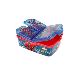 Spiderman Marvel Kinder Premium Brotdose Lunchbox mit 3 Fächern in Blau | Gr.: onesize