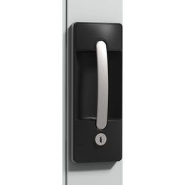 C+P Schrankschloss Ergo-Lock 4.0, Zylinderschloss, schwarz / silber