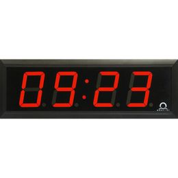 LED-Digitaluhr, HxBxT 118 x 333 x 39 mm, schwarz, rote LED kaiserkraft
