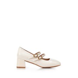 Wittchen Damenschuhe Mary Jane Pumps Mit Verstellbaren Riemen in Creme | Gr.: 40