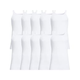 Con Ta Con-ta Baumwolle, Feinripp Unterhemd 10er-Pack in wei&szlig; | Gr.: 7