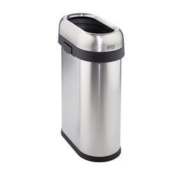 simplehuman Offener Abfalleimer, Volumen 50 l, BxHxT 272 x 695 x 463 mm, oval
