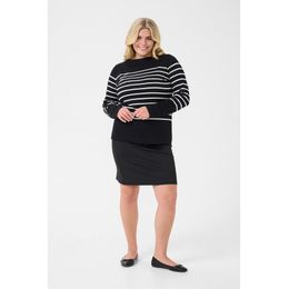 Kaffe curve Strickpullover KClizzy Regular fit in Black w. Chalk Stripe | Gr.: S
