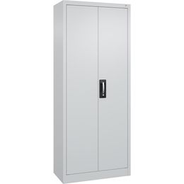 C+P Werkstatt-Fl&uuml;gelt&uuml;rschrank, HxBxT 1950 x 800 x 400 mm, lichtgrau / lichtgrau