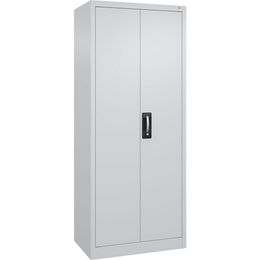 C+P Werkstatt-Fl&uuml;gelt&uuml;rschrank, HxBxT 1950 x 800 x 500 mm, lichtgrau / lichtgrau