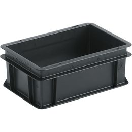 ESD-Stapelbeh&auml;lter, PP, schwarz, LxBxH 300 x 200 x 220 mm, 9 Liter, VE 8 Stk kaiserkraft