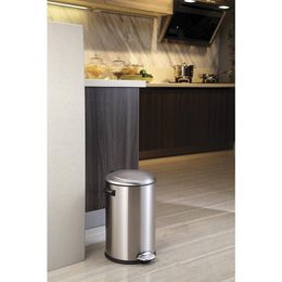 EKO Tretabfallsammler, Edelstahl, mit Griffen, Volumen 20 l, Hx&Oslash; 485 x 292 mm