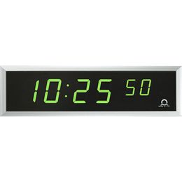 LED-Digitaluhr, HxBxT 118 x 423 x 39 mm, silber, gr&uuml;ne LED kaiserkraft