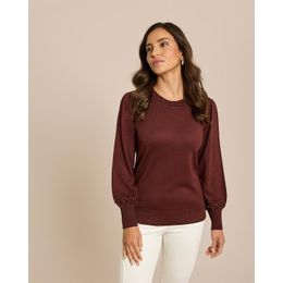 Alfredo Pauly Pullover mit Perlen Deko