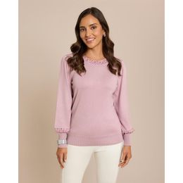 Alfredo Pauly Pullover mit Perlen Deko