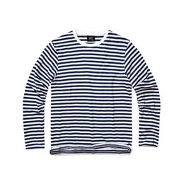 Brandit Longsleeve "Jerseyshirt Stripe Longsleeve" in Blau | Gr.: M