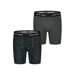 Happy Shorts 2er-Set: Boxershorts in Schwarz/ Anthrazit | Gr.: L