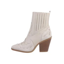 Ital-Design Stiefelette in Beige | Gr.: 41