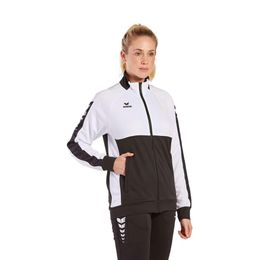 Erima Unisex Erwachsene Six Wings Worker Jacke, Trainingsjacke in schwarz/weiss | Gr.: S
