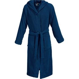 Erwin M&uuml;ller Erwin M&uuml;ller Frottier Unisex-Bademantel mit Kapuze Heidelberg in marine | Gr.: L