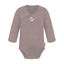 Normani Outdoor Sports Baby Merino Wickelbody Langarm "Kaitaia" in Rosa | Gr.: 74