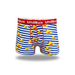 Unabux Boxer BLACK WHITE RABBIT in blau wei&szlig; | Gr.: S