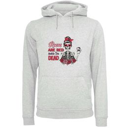 F4NT4STIC Hoodie Anti Valentinstag Roses are red in grau meliert | Gr.: XL
